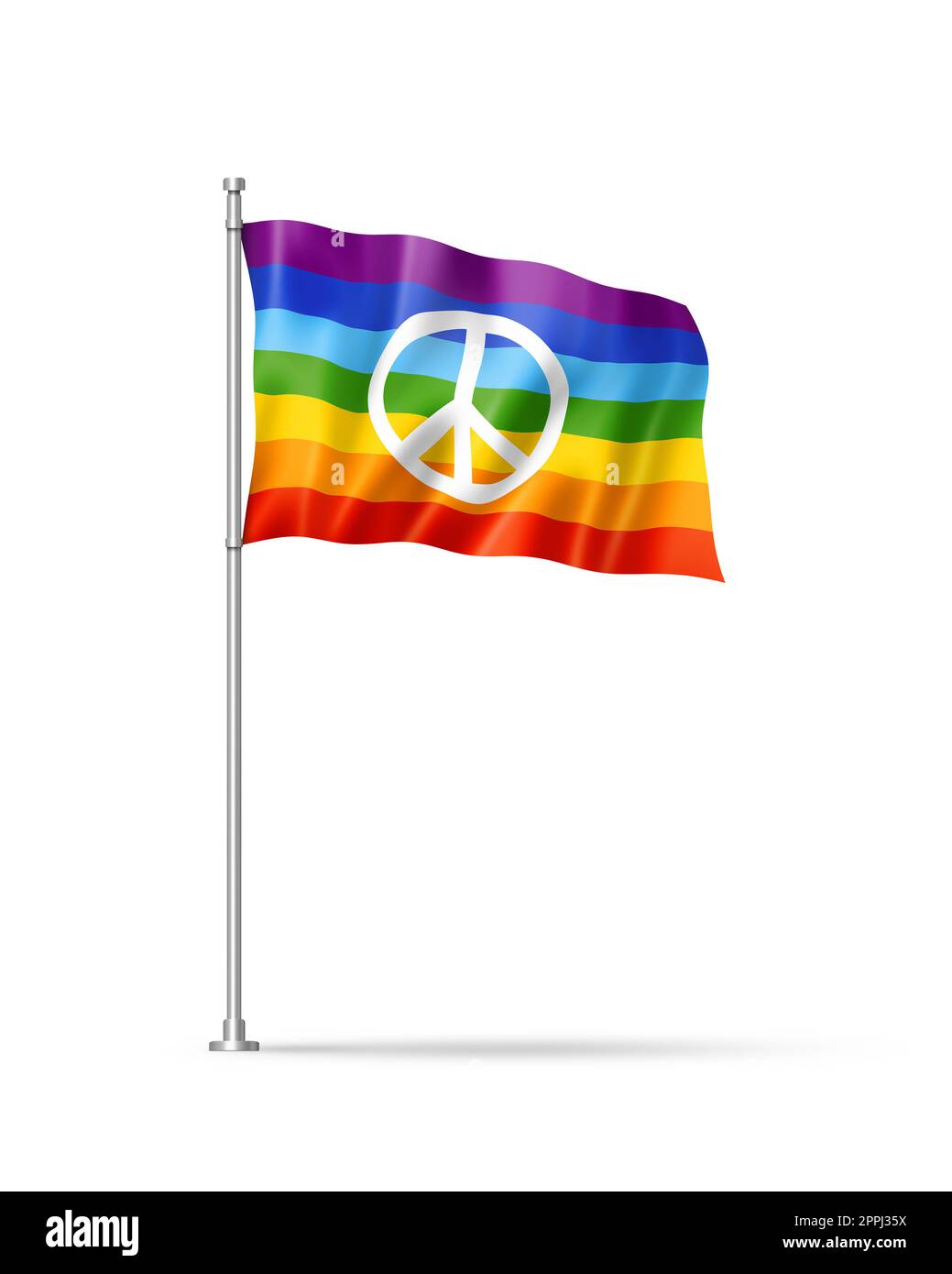 Yellow peace flag Cut Out Stock Images & Pictures - Alamy