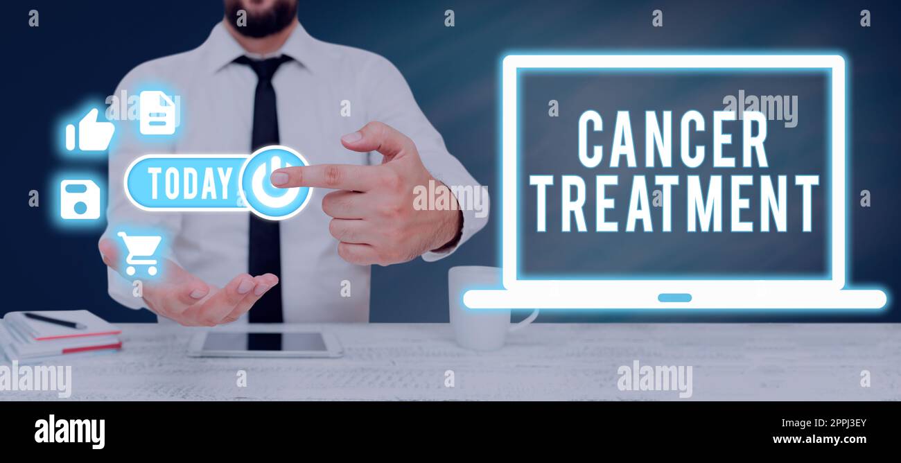 Inspiration showing sign Cancer Treatment. Business approach financial ... Inspiration showing sign Cancer Treatment. Business approach financial ...