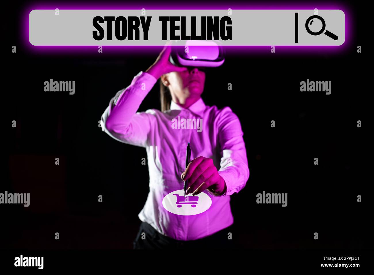 Sign displaying Story Telling. Business showcase method of limiting ...