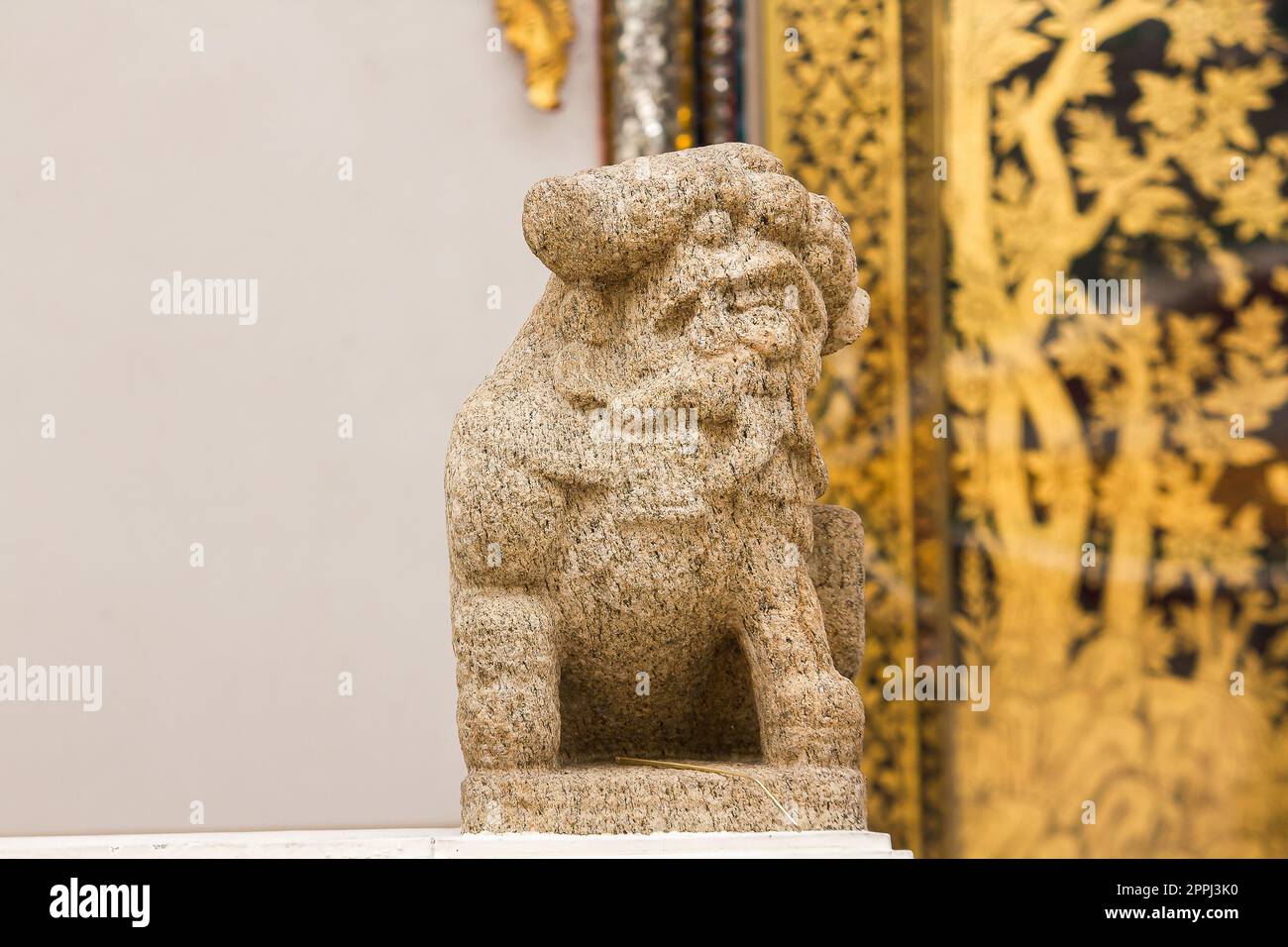 The lion-shaped stone carved in Chinese style Stock Photo - Alamy