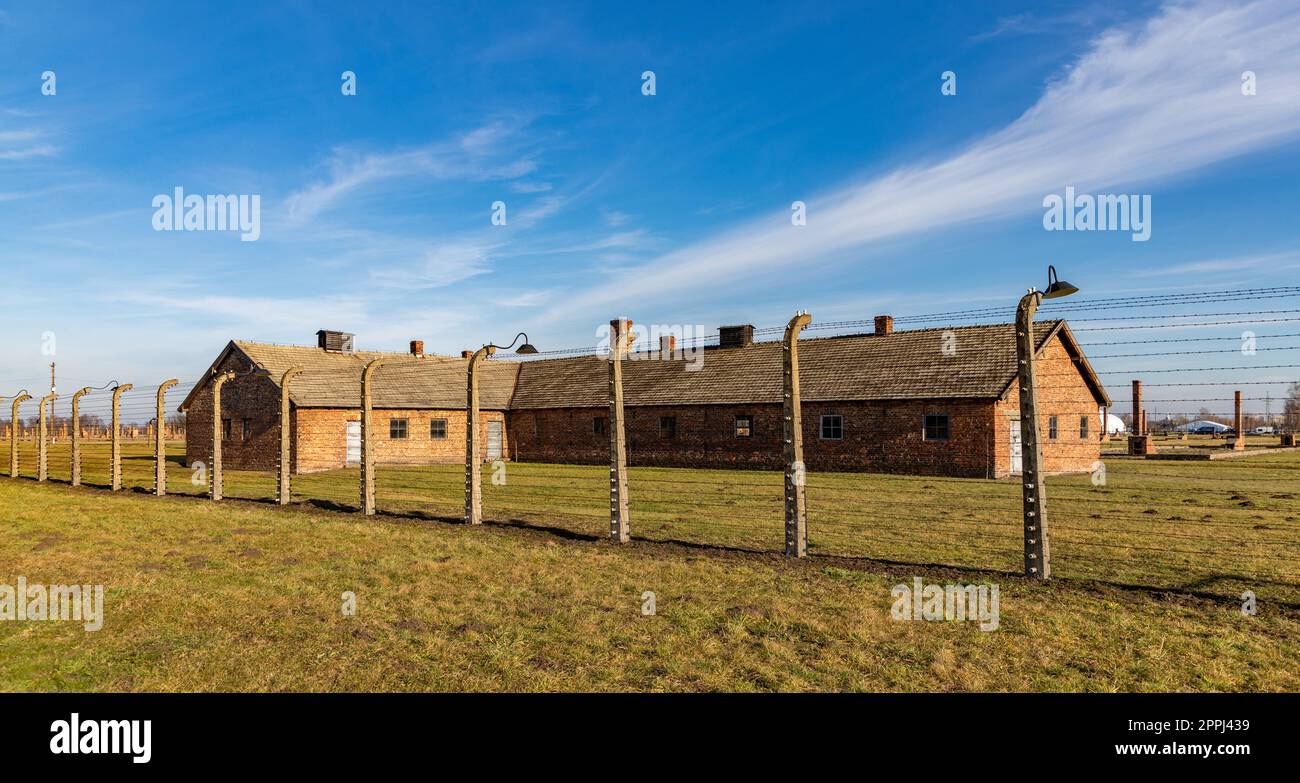 Auschwitz II Birkenau Barracks Stock Photo - Alamy
