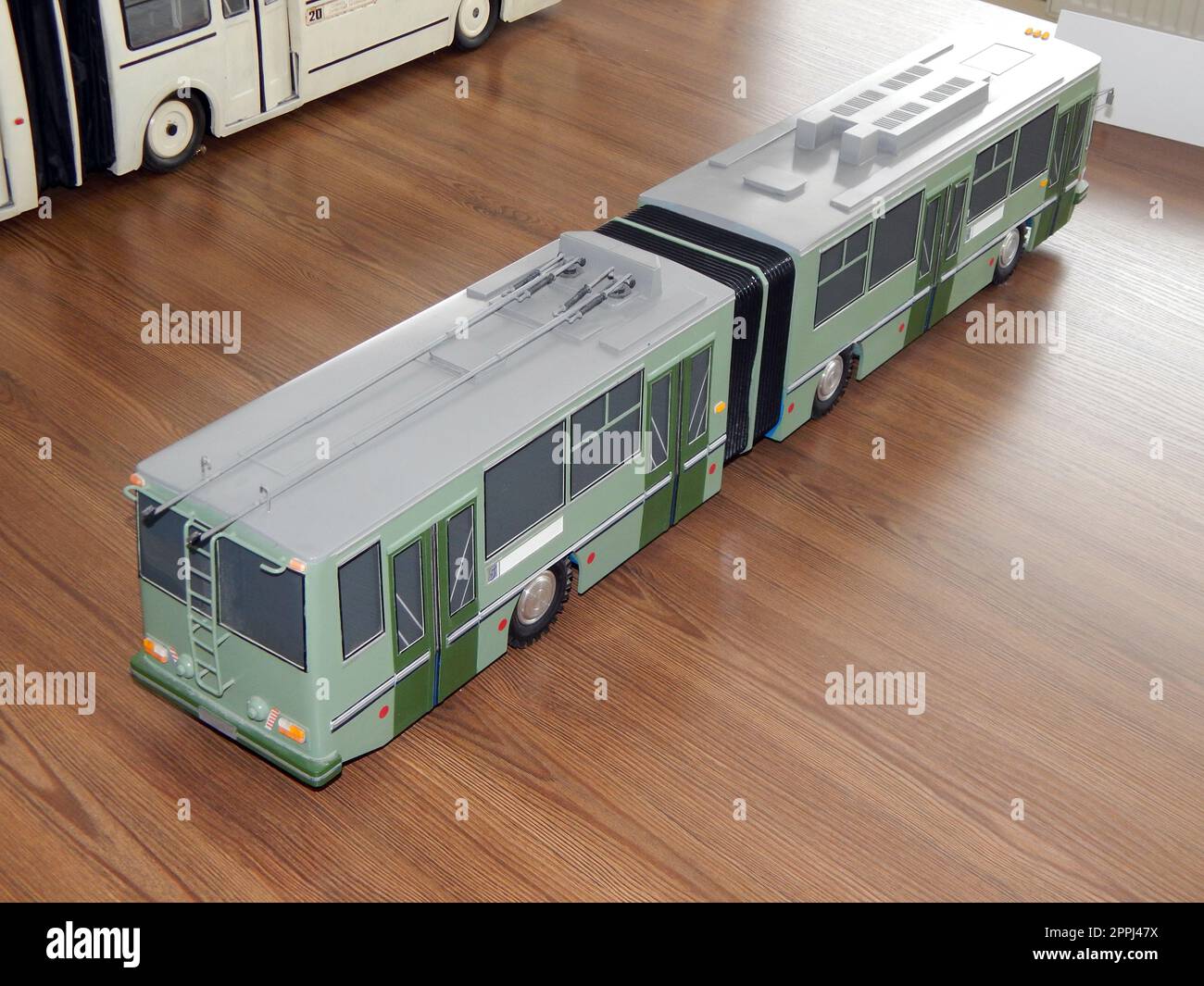 Models of trolleybuses, models of city electric transport Stock Photo ...