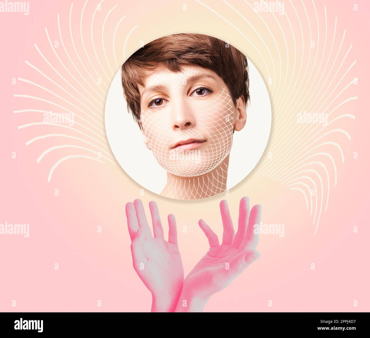 Young female with clean fresh skin. Beautiful woman. Face and neck ...