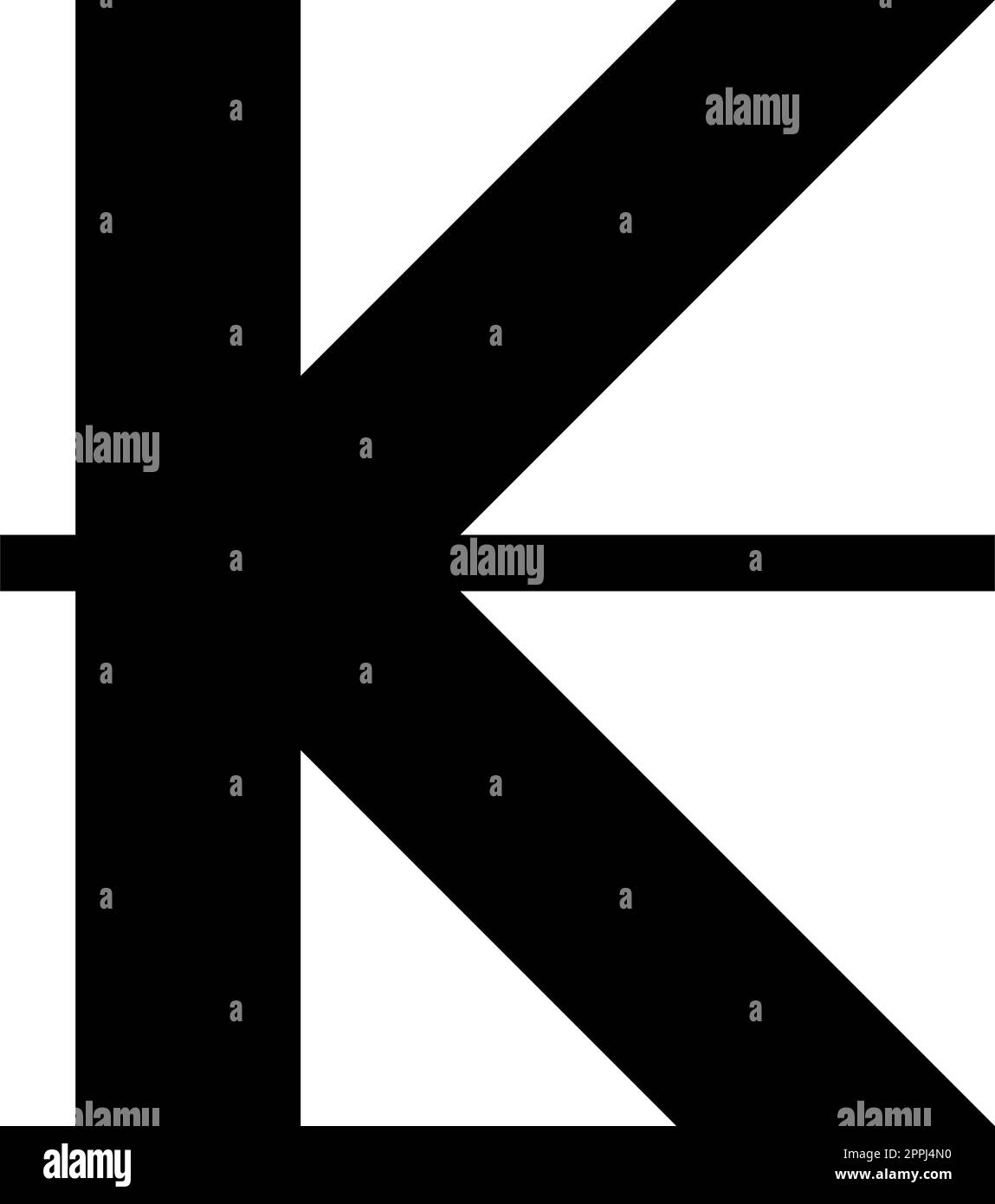 Sign kip currency symbol Laos icon black color vector illustration ...