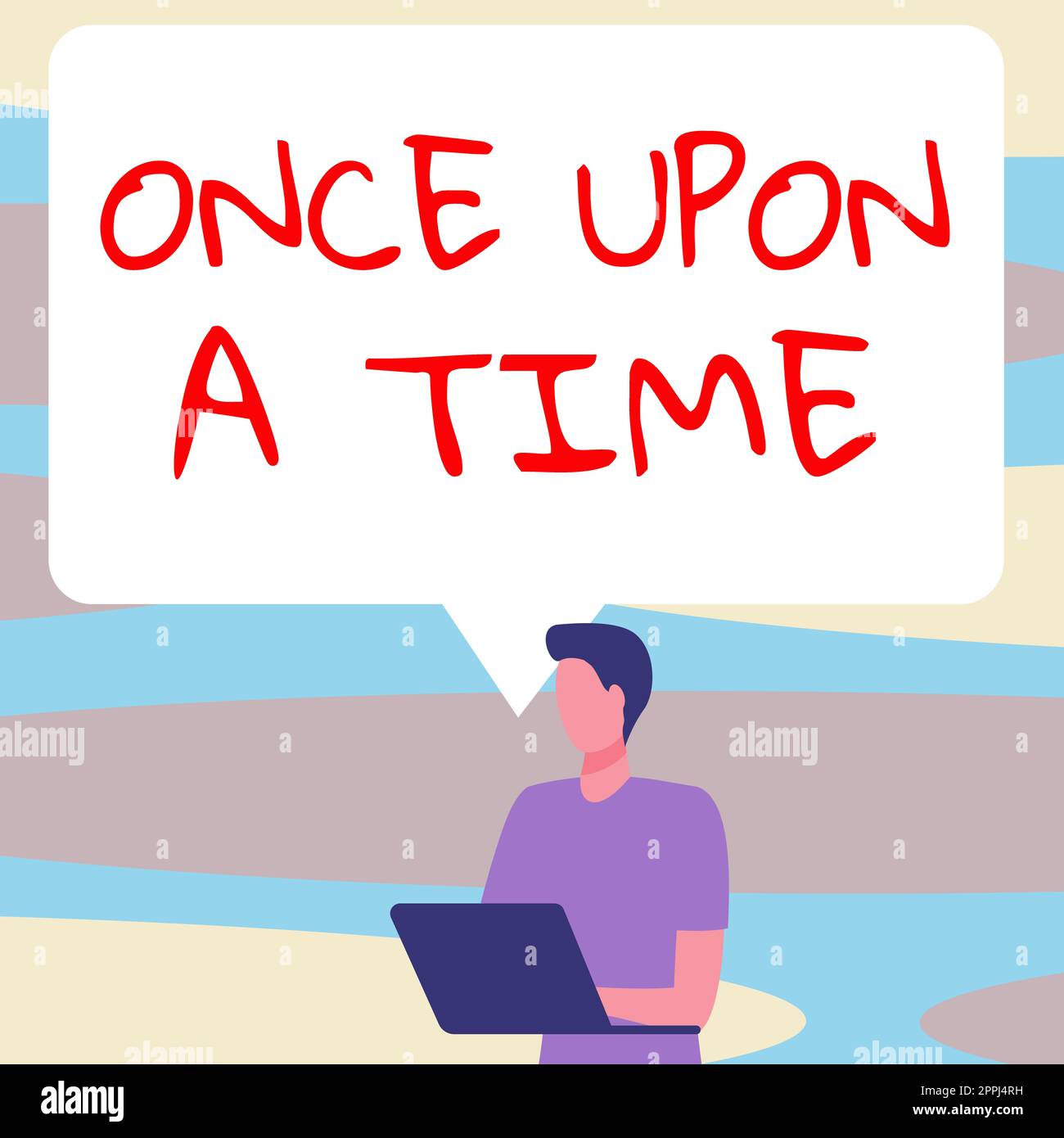 Sign displaying Once Upon A Time. Internet Concept telling story ...