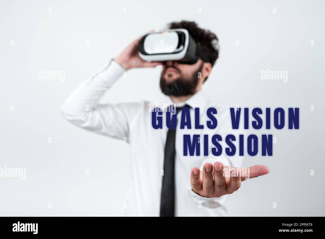 Sign displaying Goals Vision Mission. Business idea practical planning ...