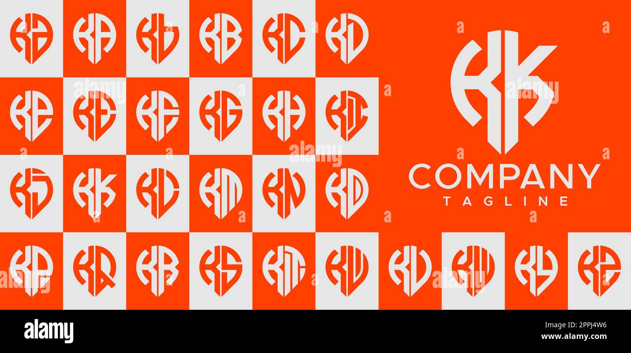 Modern pin point letter K logo design vector. Line marker KK K initial ...