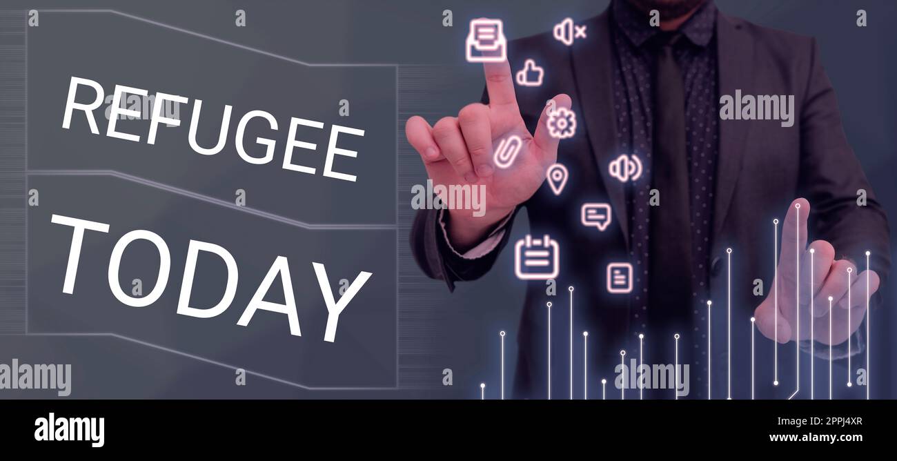 Conceptual caption Refugee. Concept meaning refer to movements of large ...
