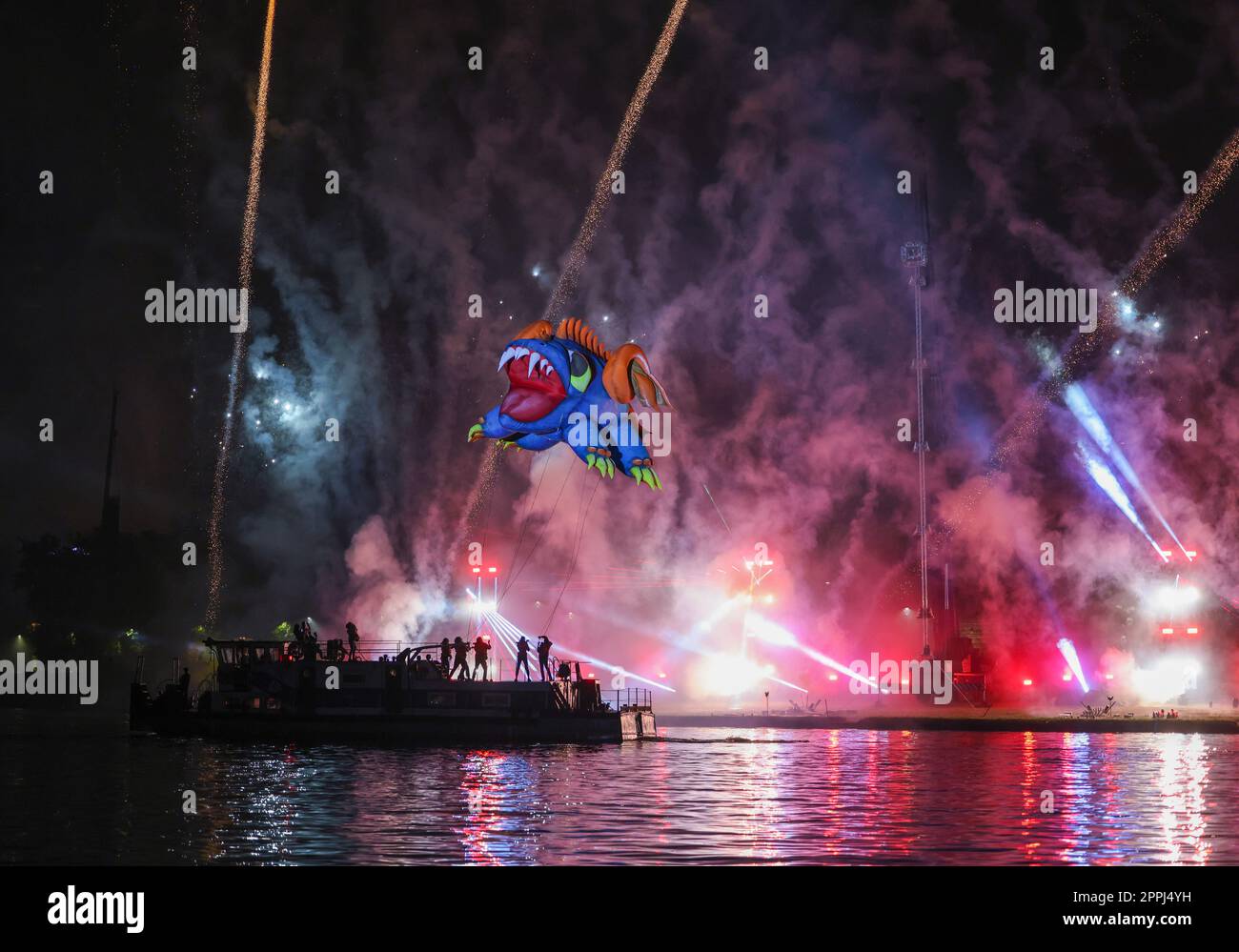 Great Dragon Parade in Cracow Stock Photo - Alamy