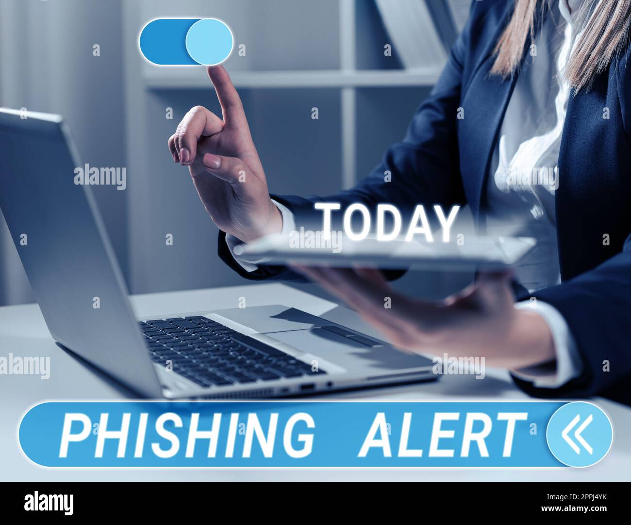 Text caption presenting Phishing Alert. Business showcase aware to ...