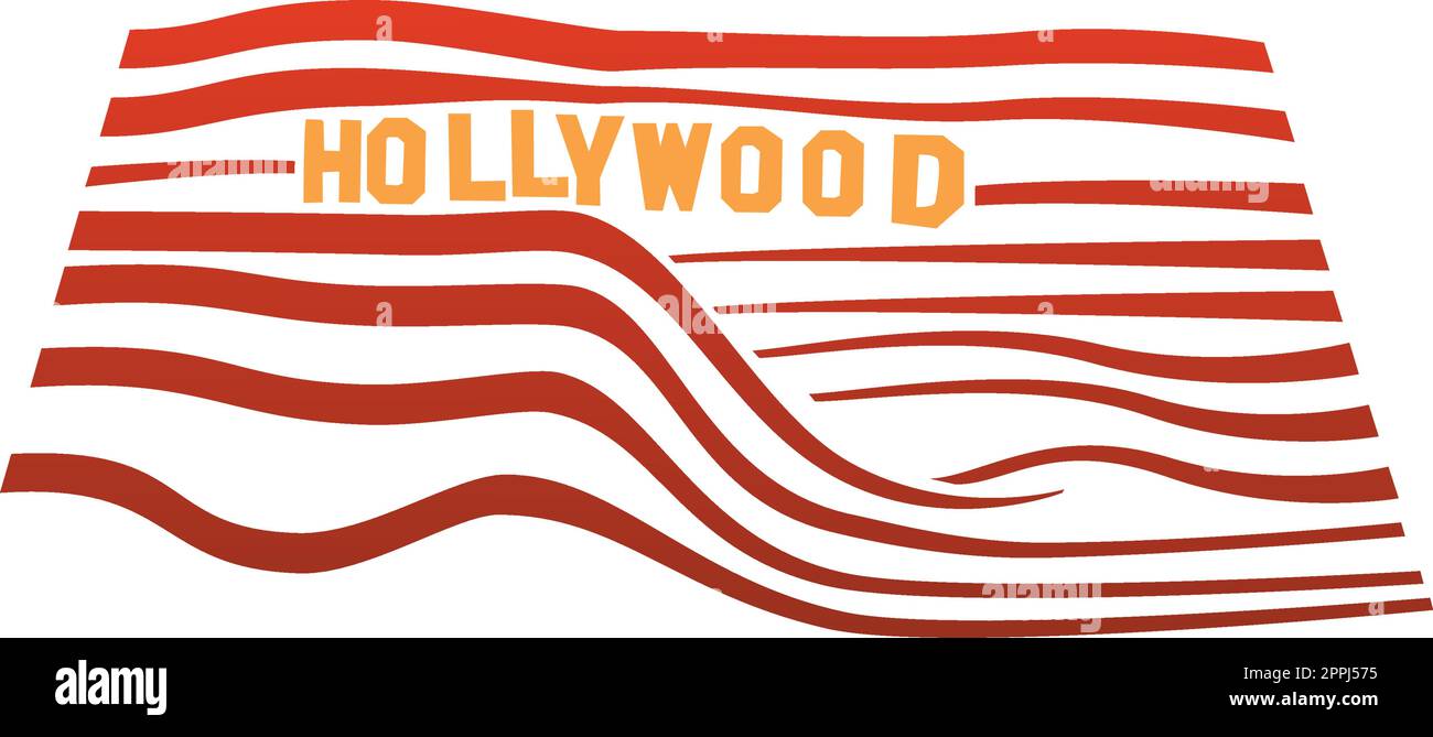 Hollywood hills sign illustration Stock Vector Images - Alamy