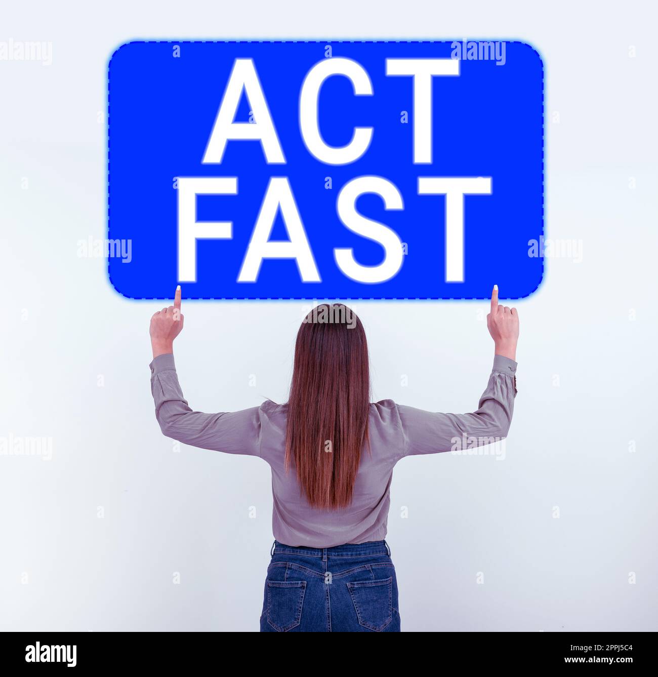 Handwriting text Act Fast. Internet Concept Voluntarily move in the highest state of speed ...