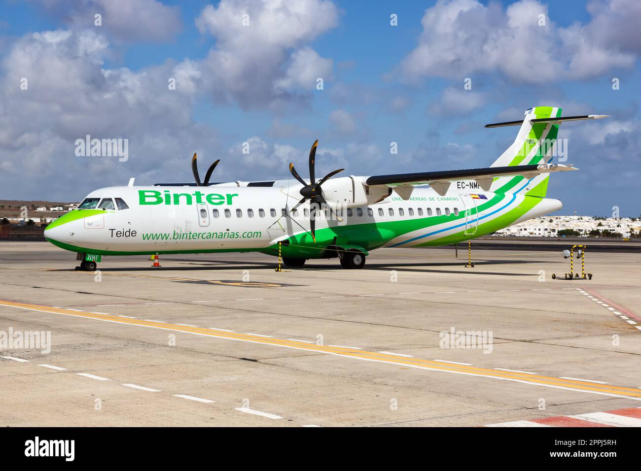 Binter Canarias ATR 72-600 airplane at Lanzarote airport in Spain Stock ...
