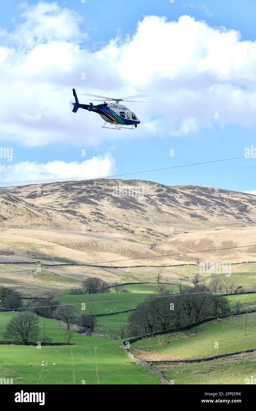 National Grid Bell 429 Global Ranger helicopter used to inspect the ...