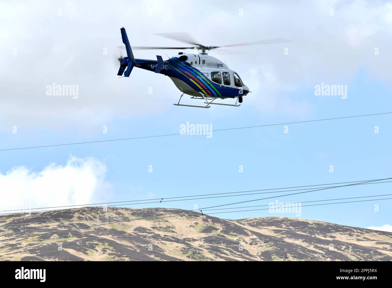 National Grid Bell 429 Global Ranger helicopter used to inspect the ...