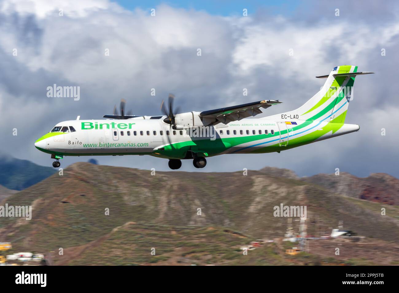 Binter Canarias ATR 72-500 airplane at Tenerife Norte airport in Spain ...