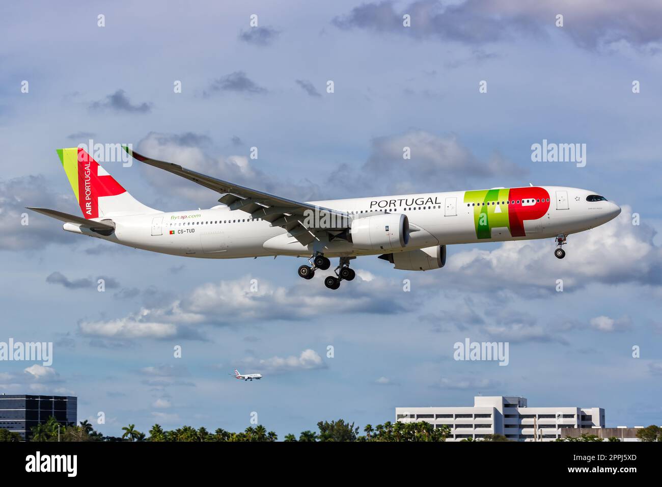 TAP Air Portugal Airbus A330-900neo airplane at Miami airport in the ...