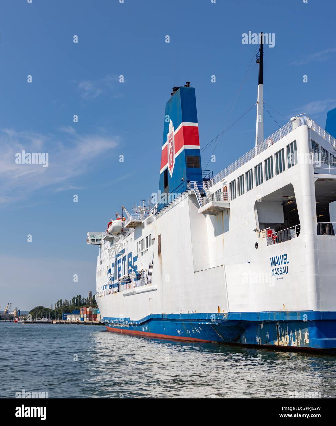 Passenger and Ro-Ro Cargo Ship Stock Photo - Alamy