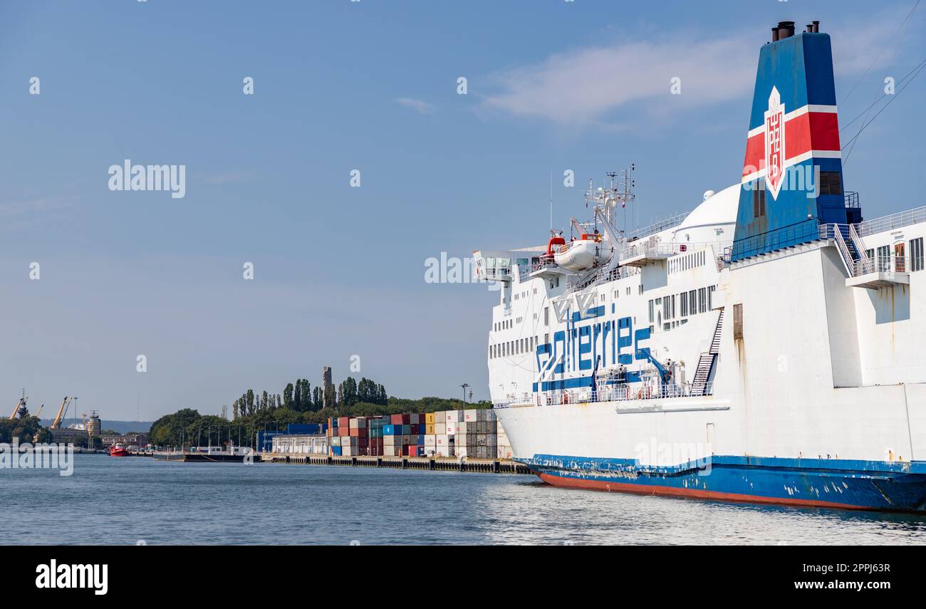 Passenger and Ro-Ro Cargo Ship Stock Photo - Alamy