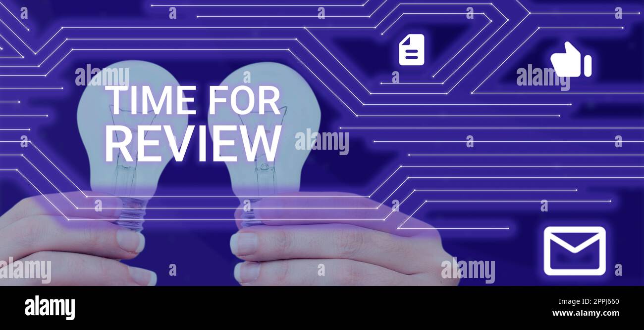Text sign showing Time For Review. Concept meaning Evaluation Feedback ...