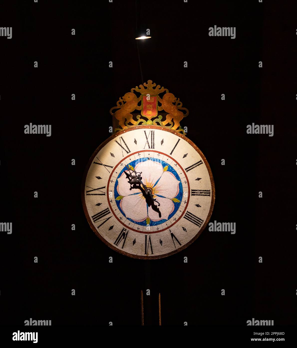 Old Clock at the Tower Clock Museum in St. Catherine's Church (Gdansk ...