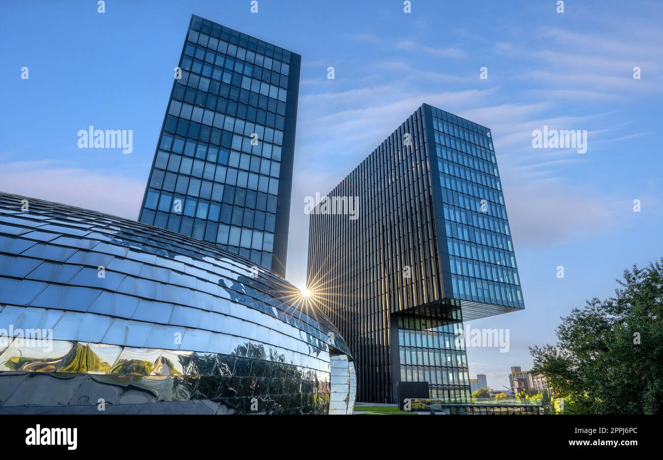 Modern architecture, media harbor of Dusseldorf, Germany Stock Photo ...