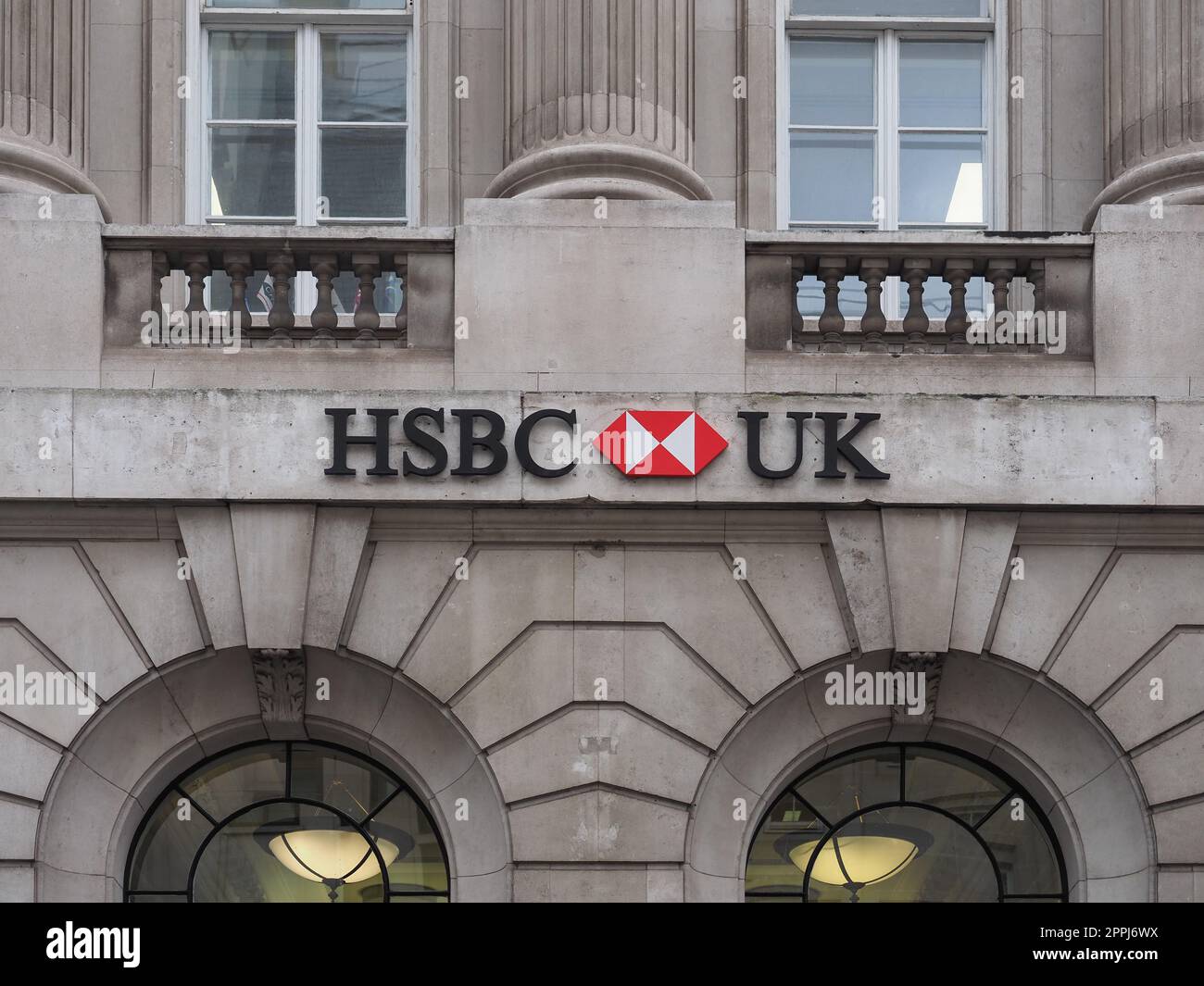 HSBC bank shopfront sign in London Stock Photo - Alamy