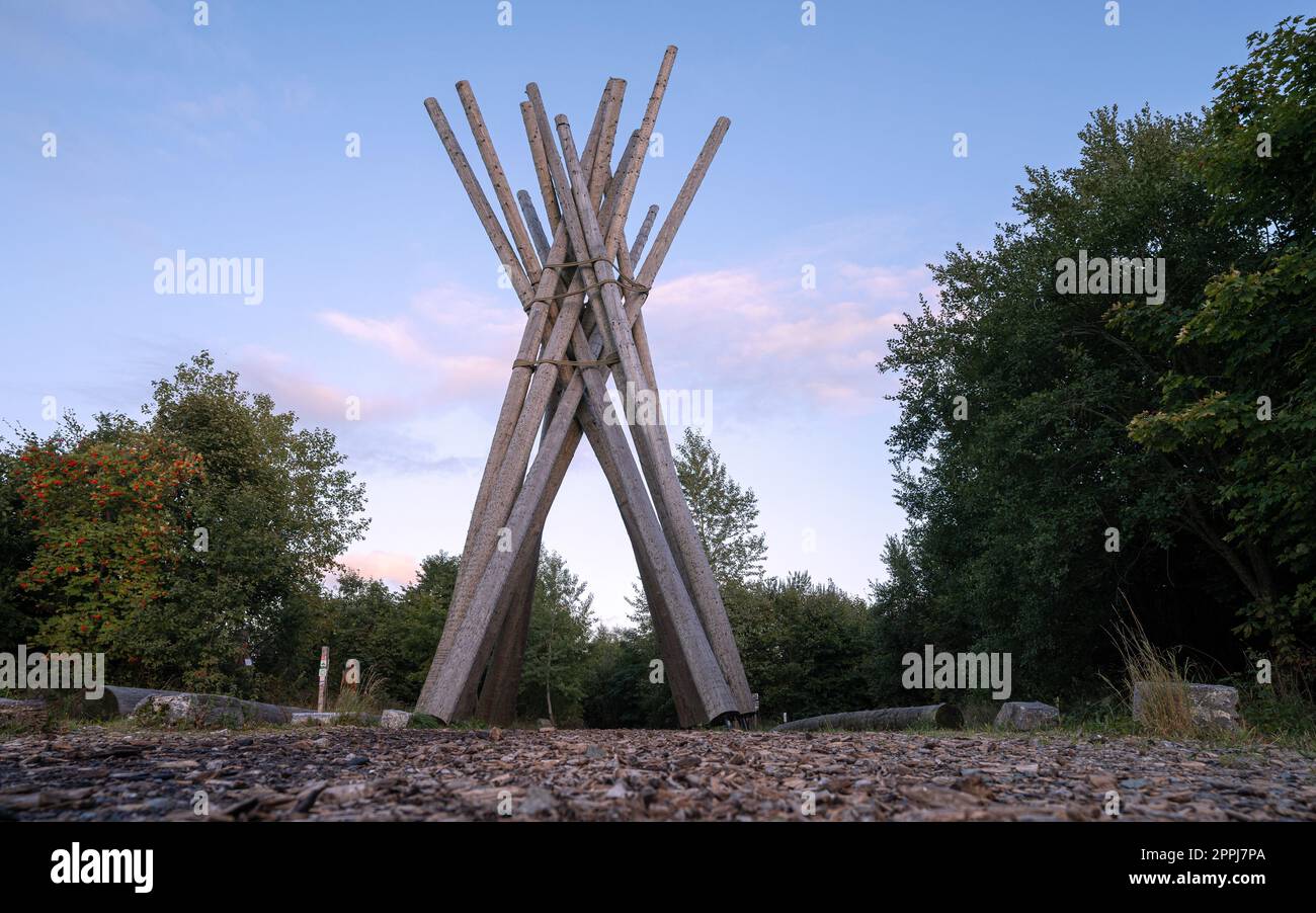 Kyrill gate, Brilon, Sauerland, Germany Stock Photo - Alamy
