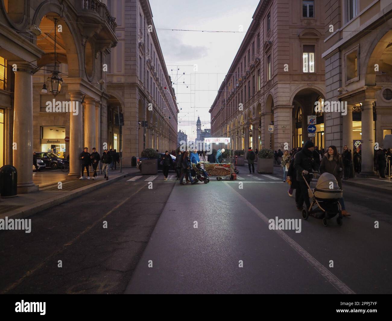Night view of the city of Turin Stock Photo - Alamy