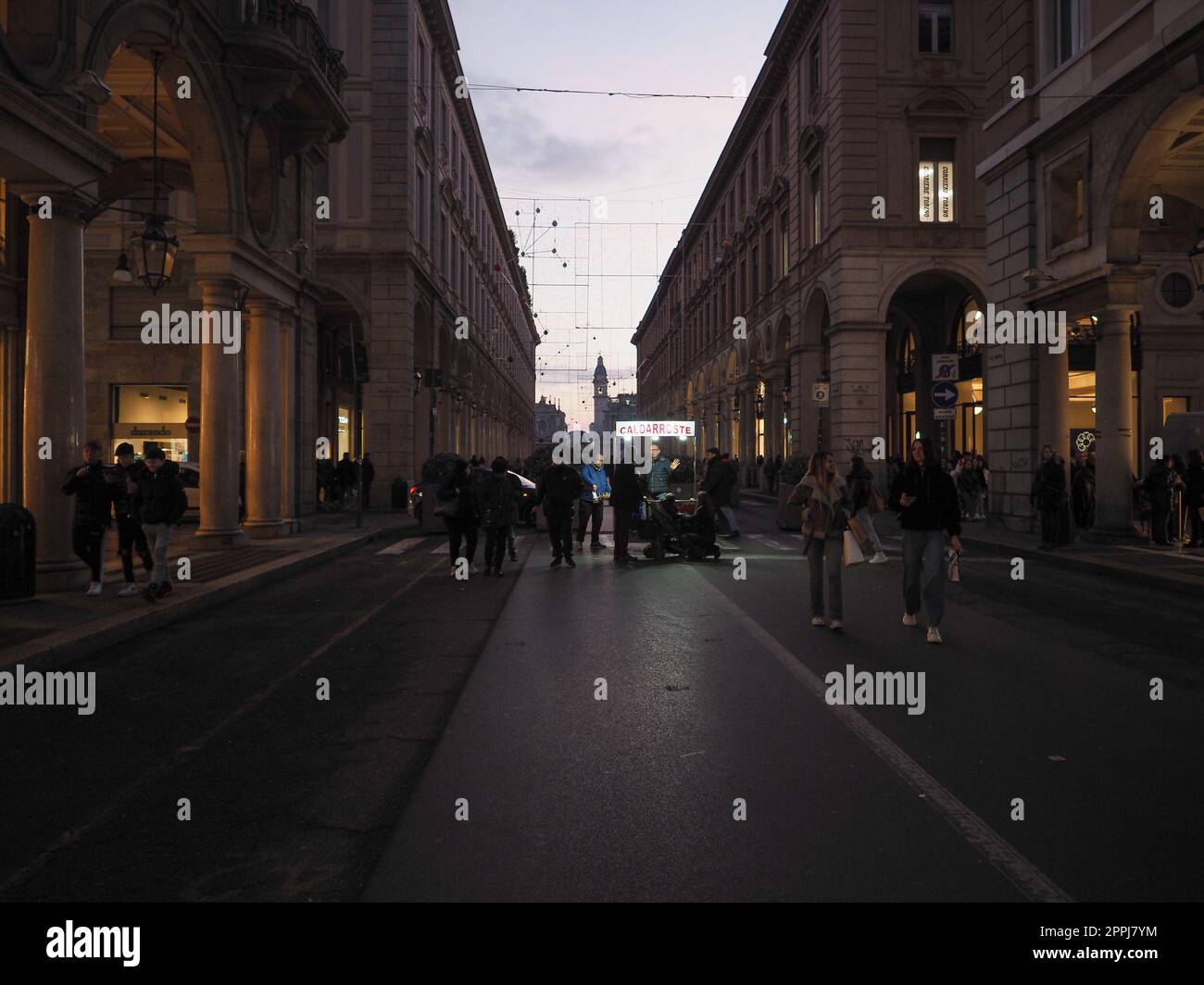 Night view of the city of Turin Stock Photo - Alamy