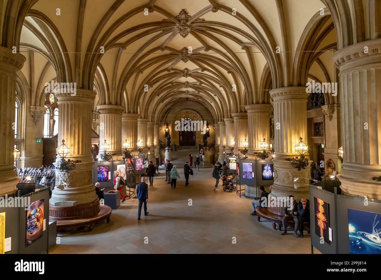 The main hall inside The Town Hall Hamburg, Germany Stock Photo - Alamy