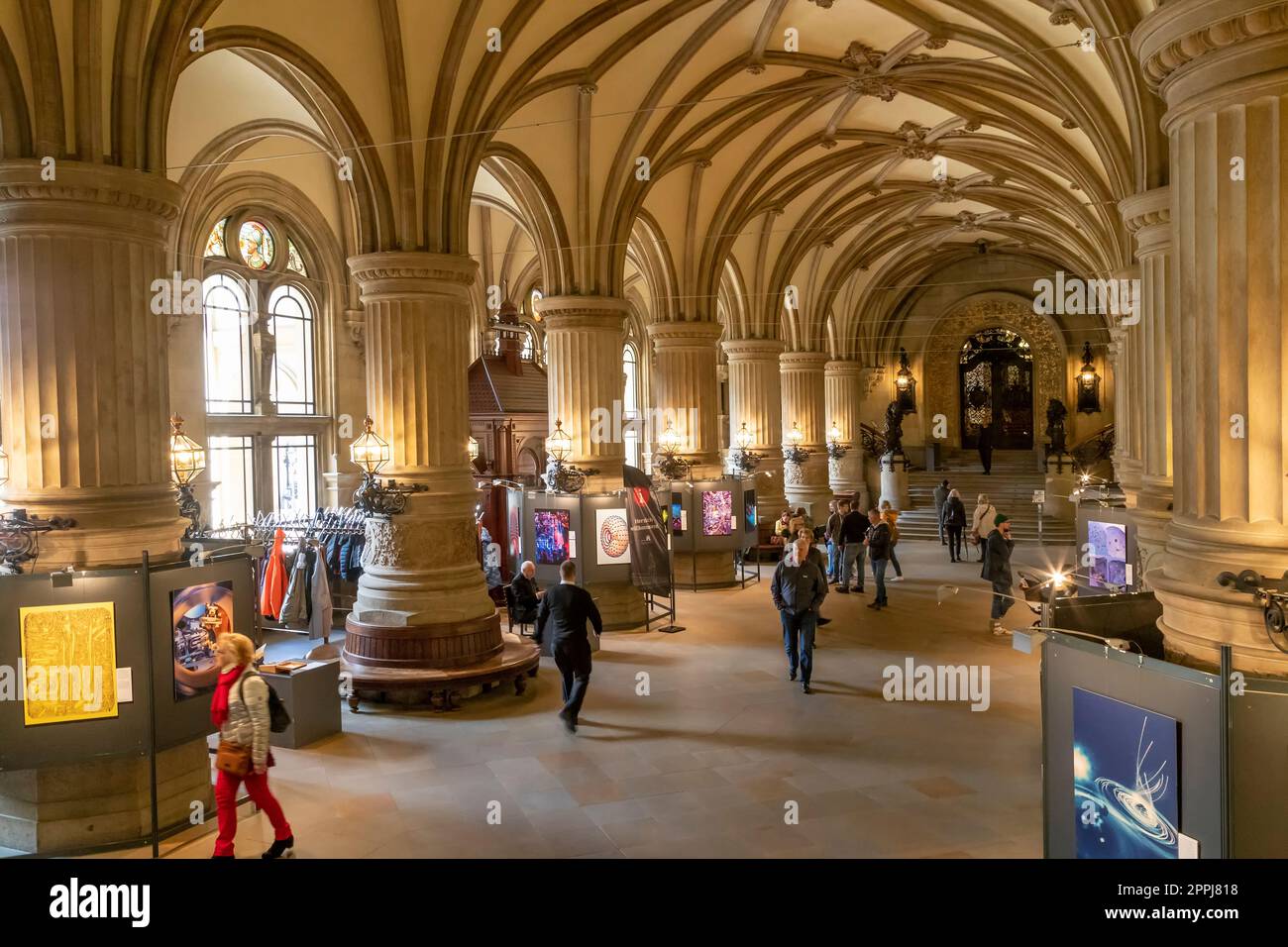 The main hall inside The Town Hall Hamburg, Germany Stock Photo - Alamy