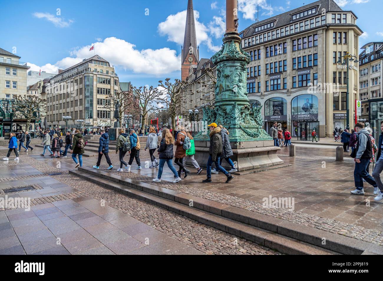 Town Hall Market (Rathausmarkt) square in Hamburg, Germay Stock Photo ...