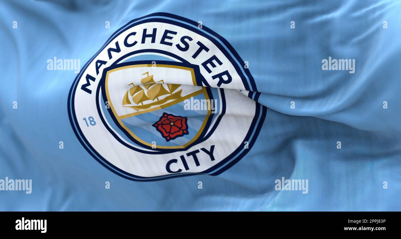 Manchester city football logo hi-res stock photography and images - Alamy