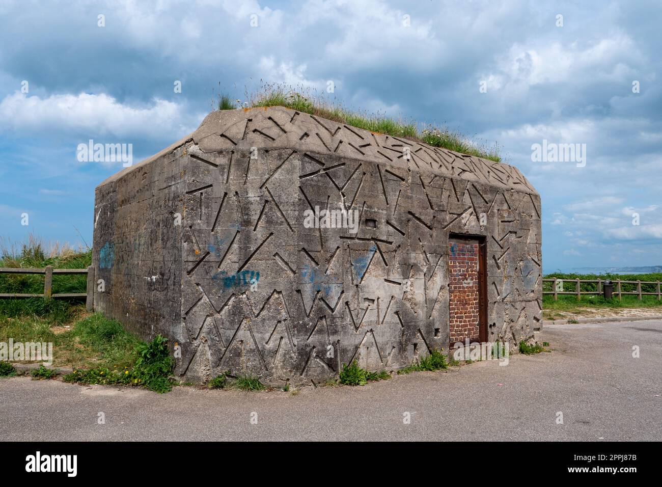 Blockhaus atlantic wall bunker in Dieppe, Normandy, France Stock Photo ...