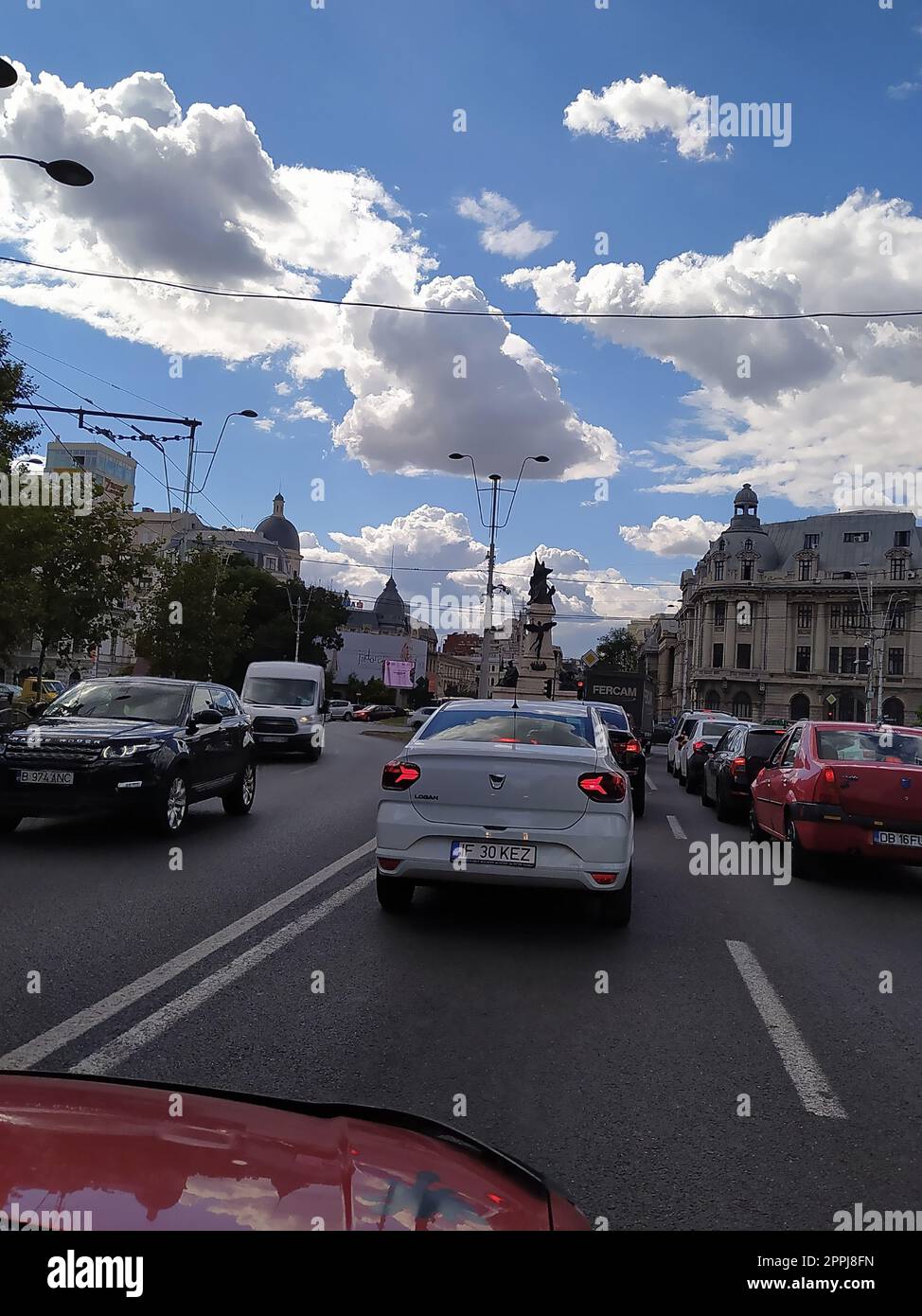 Bucharest, Romania - September 12, 2022: Car traffic at rush hour Stock ...