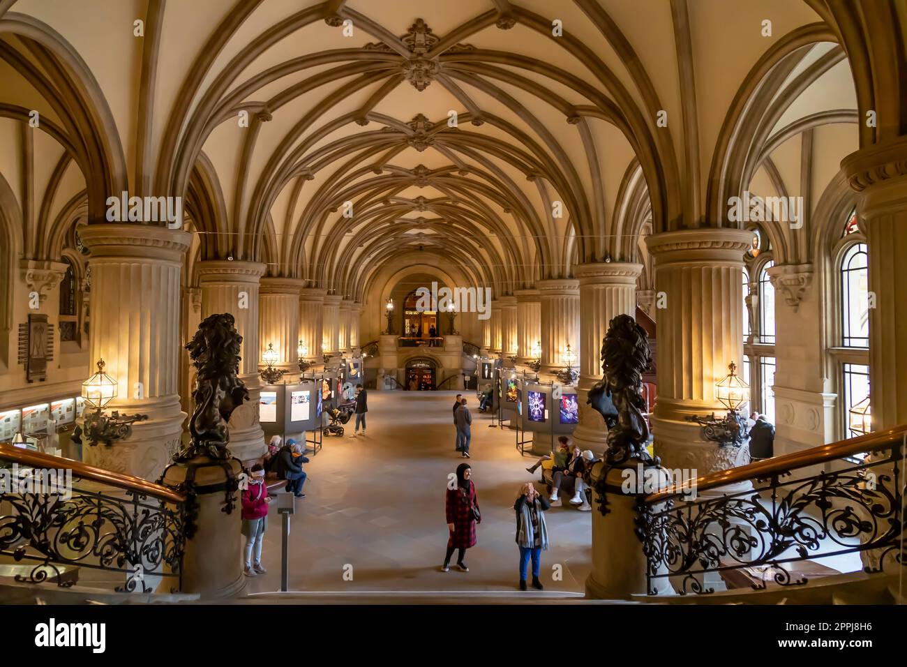 The main hall inside The Town Hall Hamburg, Germany Stock Photo - Alamy