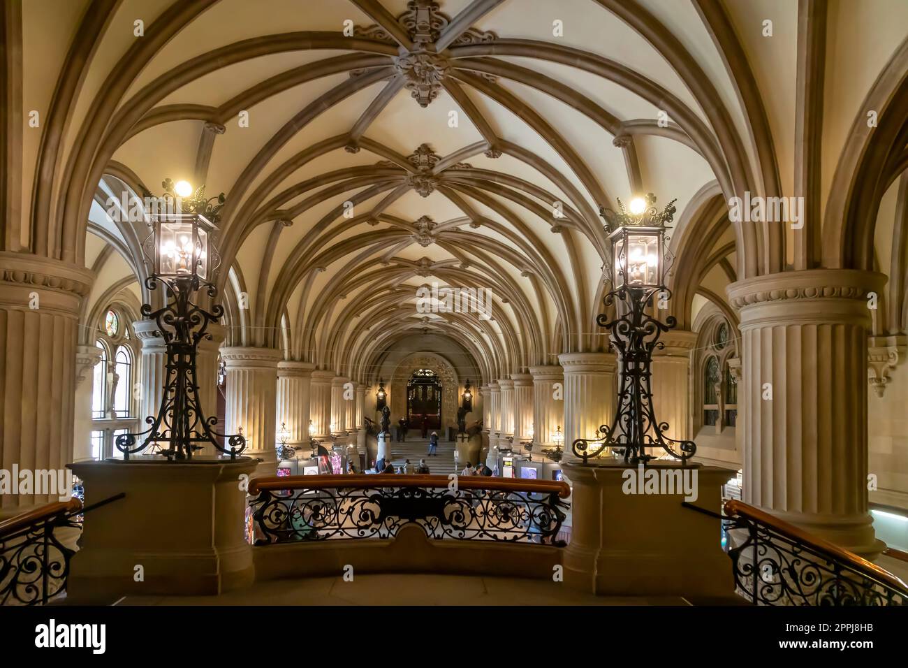 The main hall inside The Town Hall Hamburg, Germany Stock Photo - Alamy