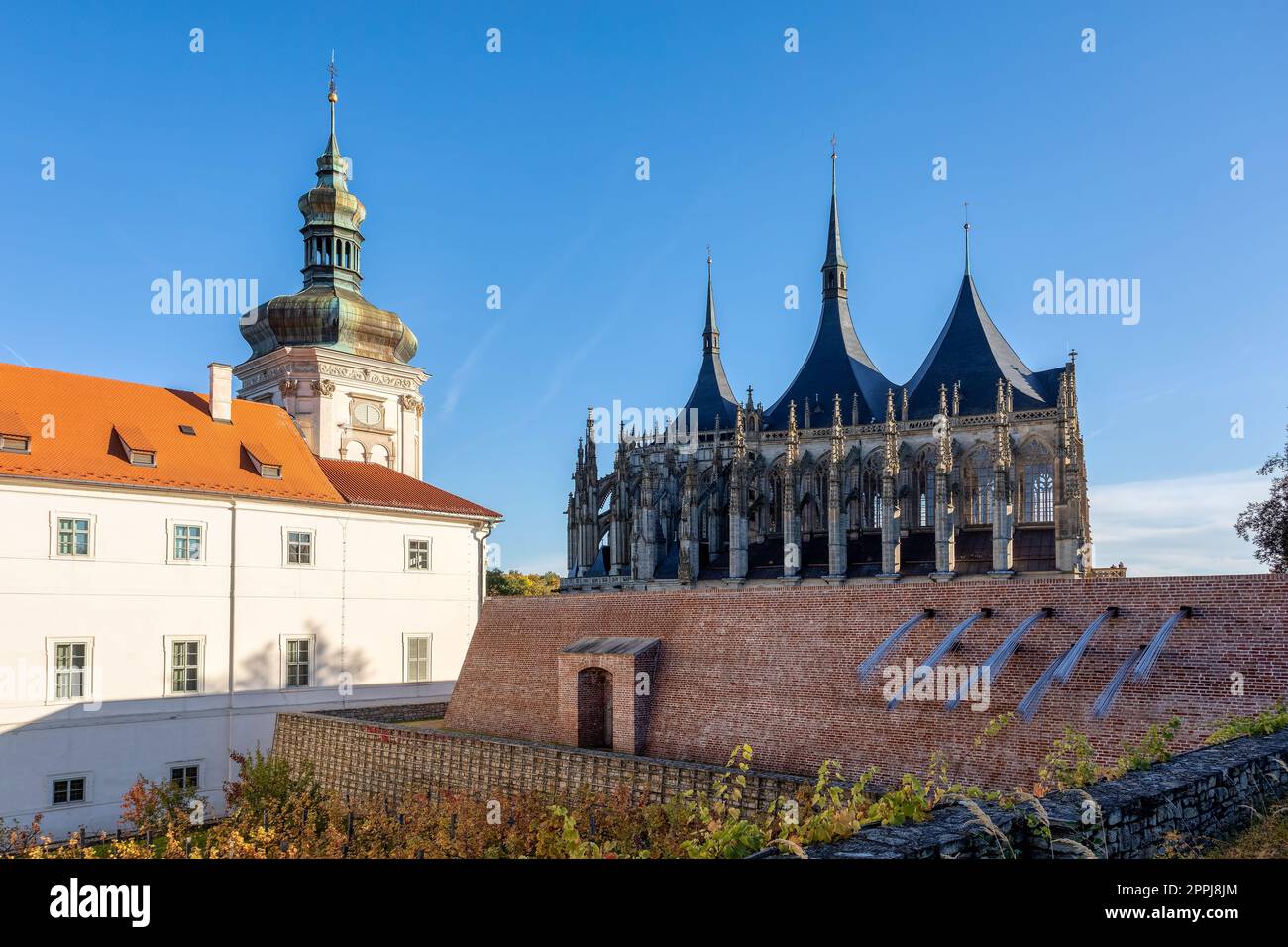 Famous Saint Barbara's Cathedral, Kutna Hora, Czech Republic Stock ...