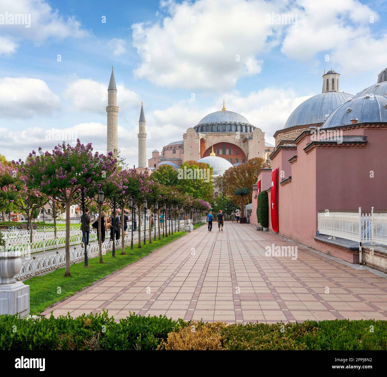 Hagia Sophia, or Ayasofya, and Hagia Sophia Hurrem Sultan Bathhouse, Sultanahmet Square ...