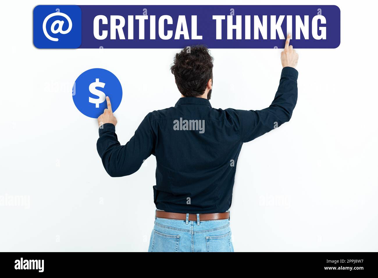 Text sign showing Critical Thinking. Business overview sequence of ...