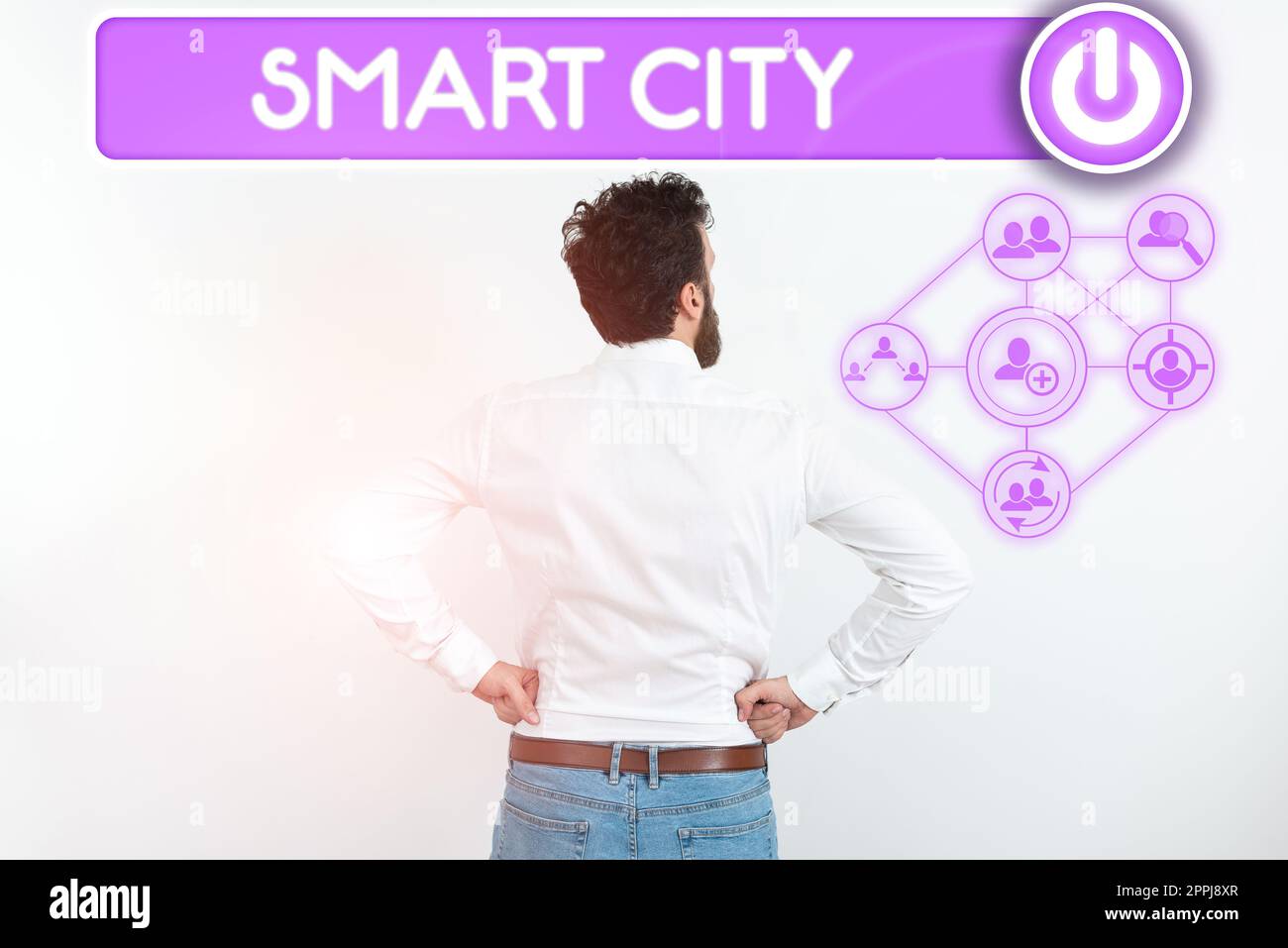Text caption presenting Smart City. Business approach urban area that ...