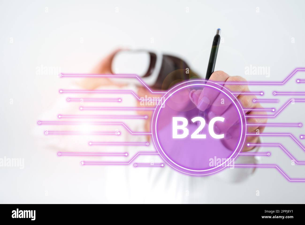 Text caption presenting B2C. Business showcase Transactions conducted ...