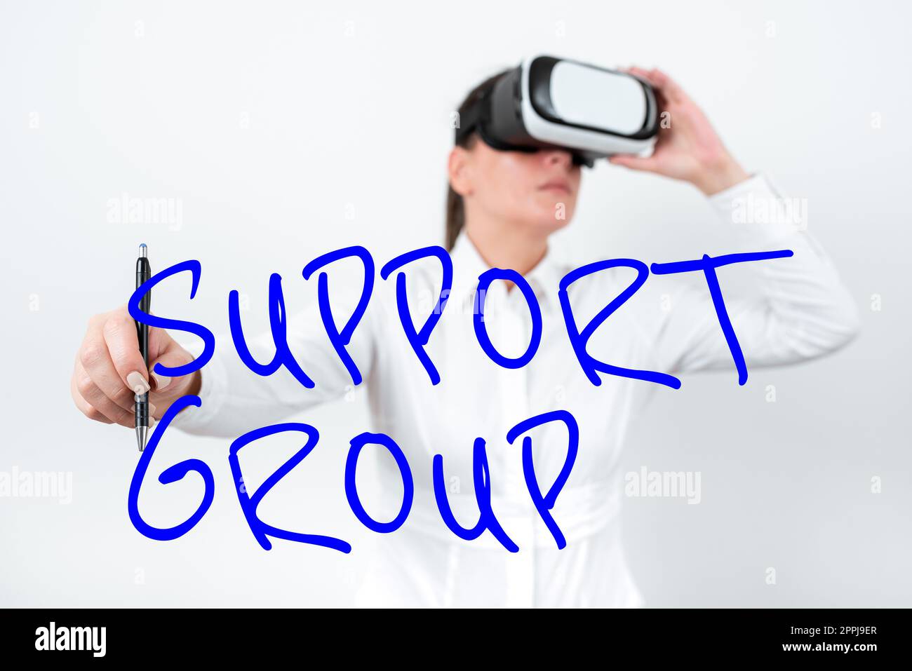 Text caption presenting Support Group. Business approach number of ...