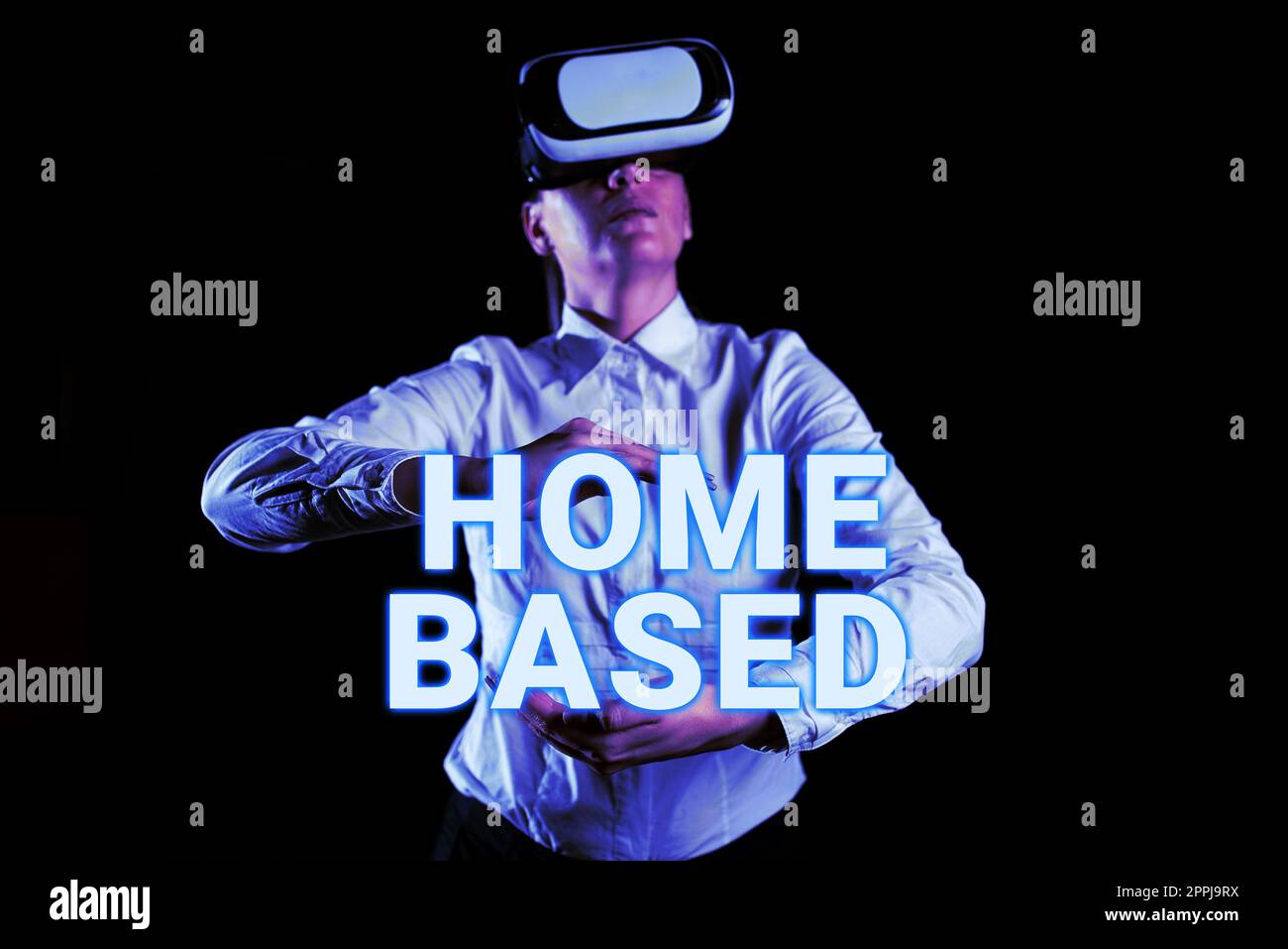 Hand writing sign Home Based. Concept meaning banking transactions are ...