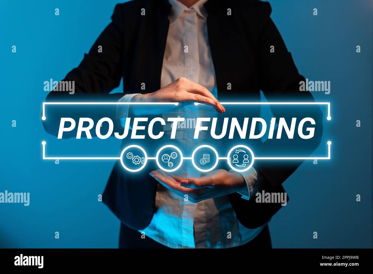 Conceptual caption Project Funding. Internet Concept paying for start ...