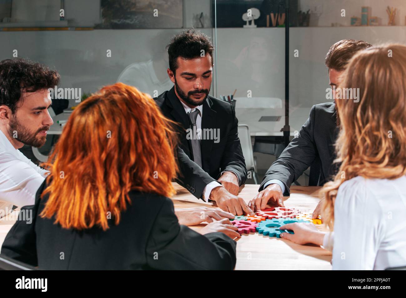 Teamwork integration concept puzzle pieces hi-res stock photography and ...