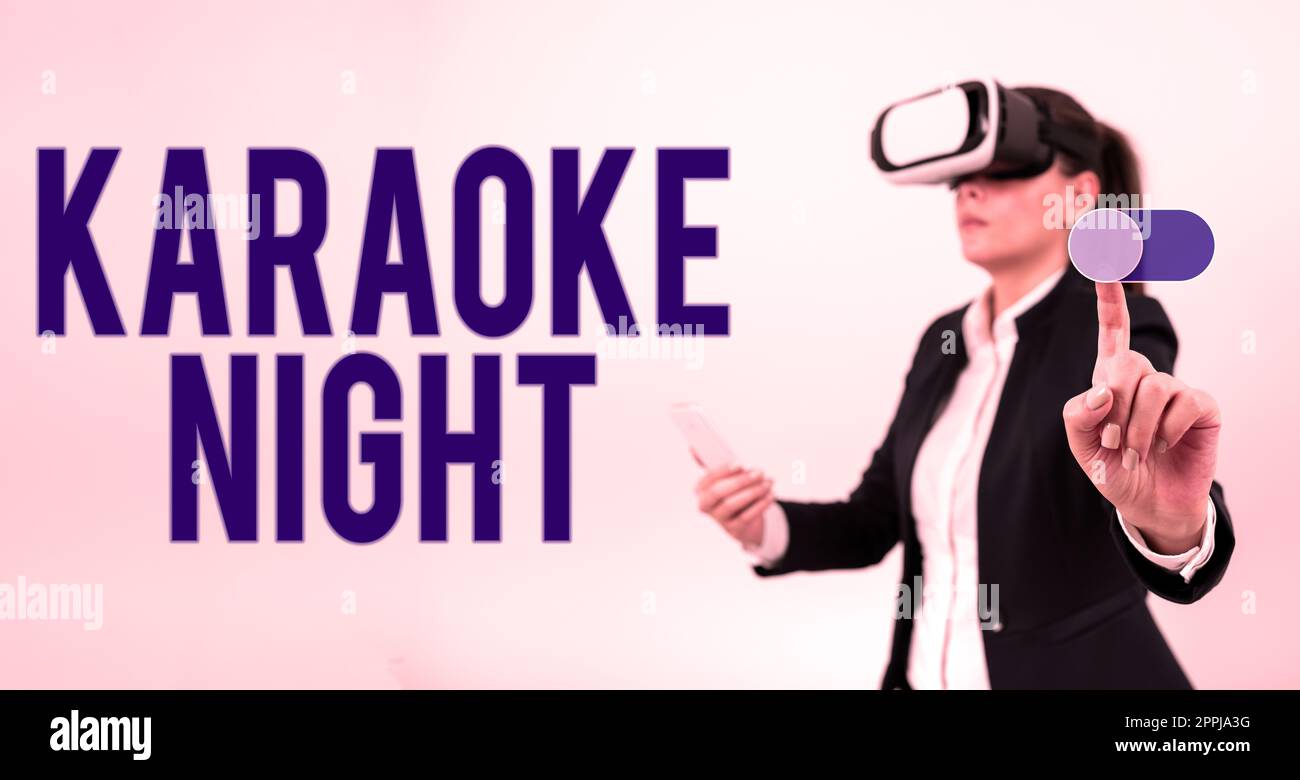 Inspiration showing sign Karaoke Night. Internet Concept Entertainment ...