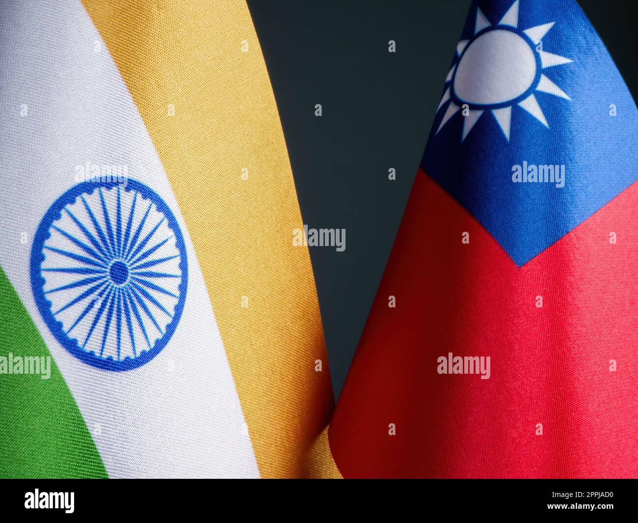 Flags of India and Taiwan as a symbol of diplomacy Stock Photo - Alamy
