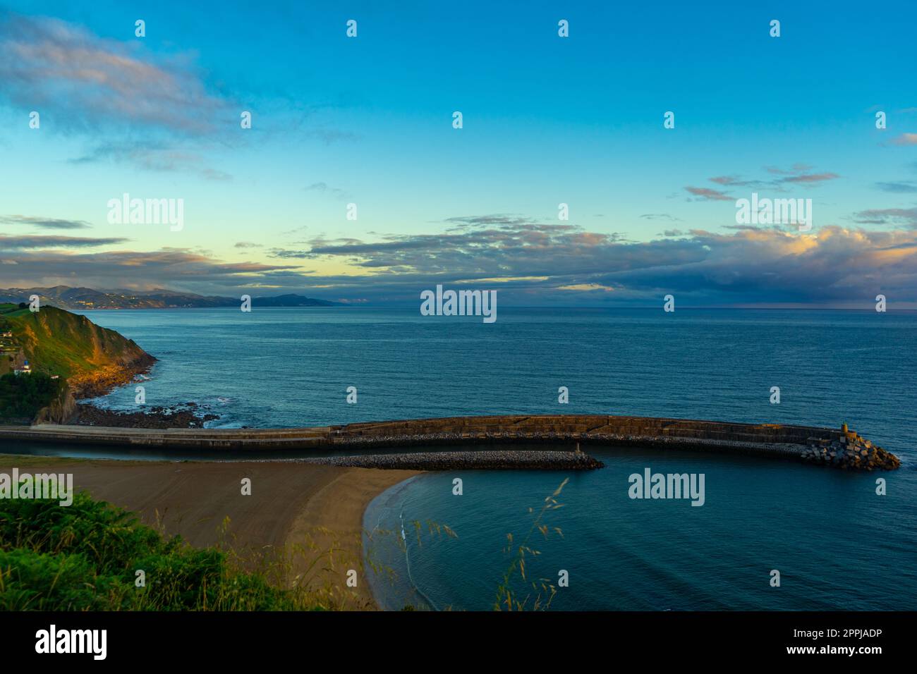 viewing point on coast of Orio, Gipuzkoa, Basque country. Route from ...